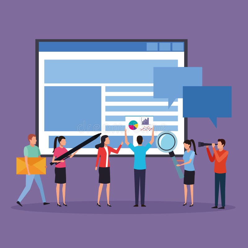 Business Colleagues Doing Presentation Cartoon Stock Vector ...