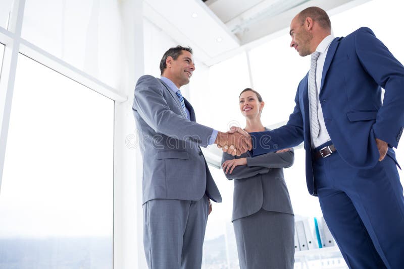 Colleagues Greeting Each Other Stock Photo - Image of business ...