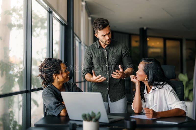 Business Colleagues Having a Misunderstanding and Arguing during a ...