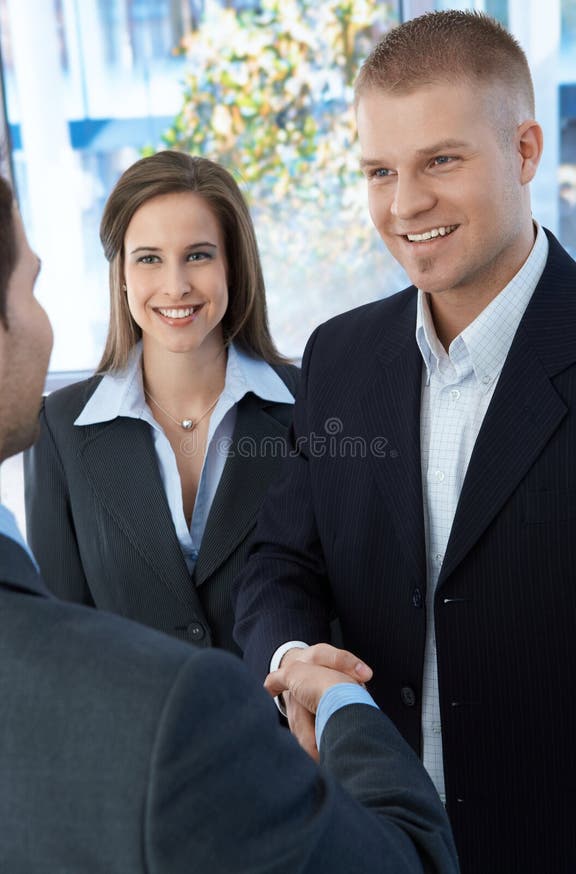 Business Colleagues Introducing Stock Photo - Image of group ...