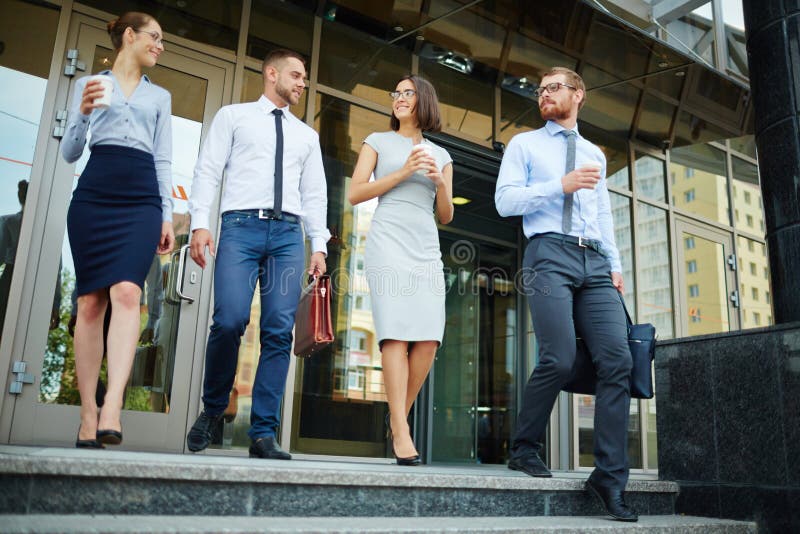Business Colleagues Outdoors Stock Image - Image of team, break: 75276477
