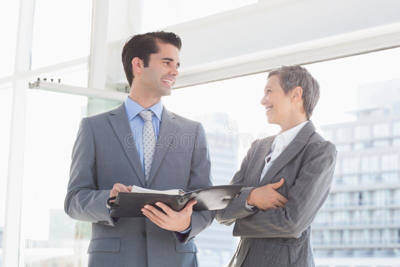 Business Colleagues Smiling at Each Other Stock Image - Image of ...