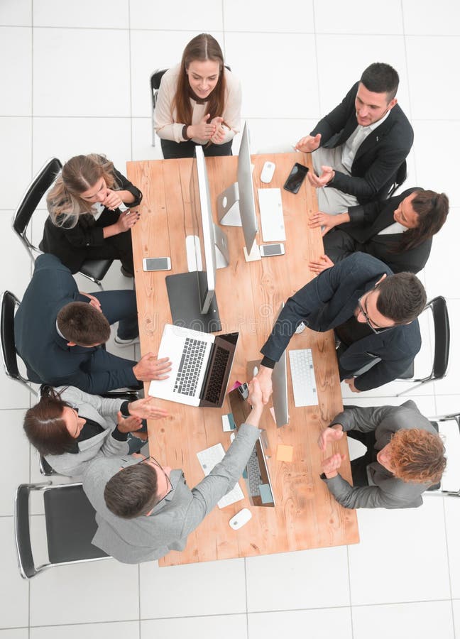 Business Colleagues Supporting Each Other with a Handshake Stock Photo ...