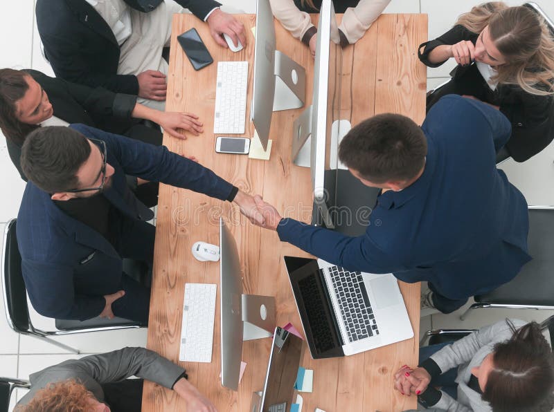 Business Colleagues Supporting Each Other with a Handshake Stock Photo ...