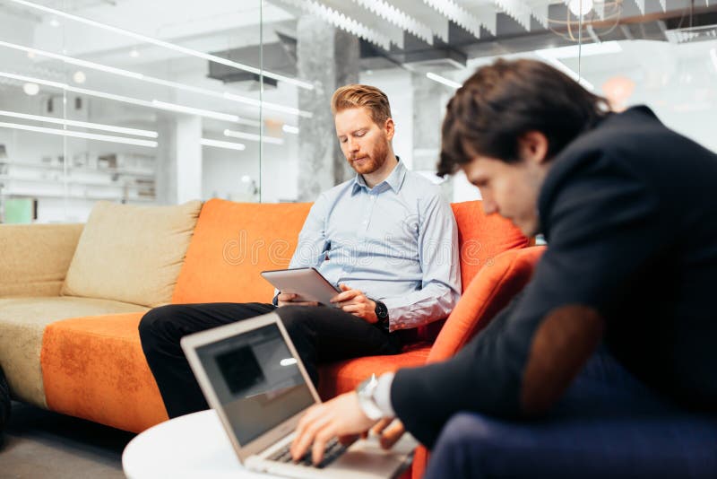 Business Colleagues Talking during Break Stock Image - Image of office ...