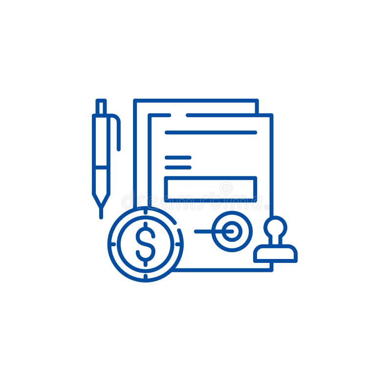 Business Commitment Line Icon Concept. Business Commitment Flat Vector ...