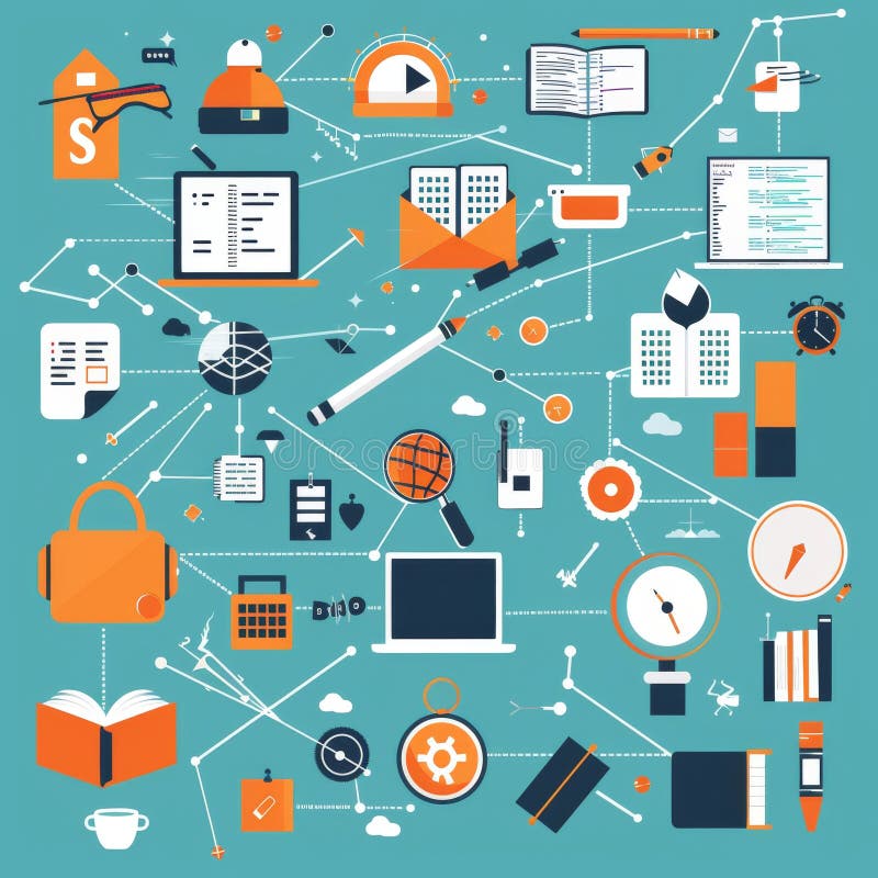 Business and Communication Concept Art Stock Illustration ... Business and Communication Concept Art Stock Illustration ...