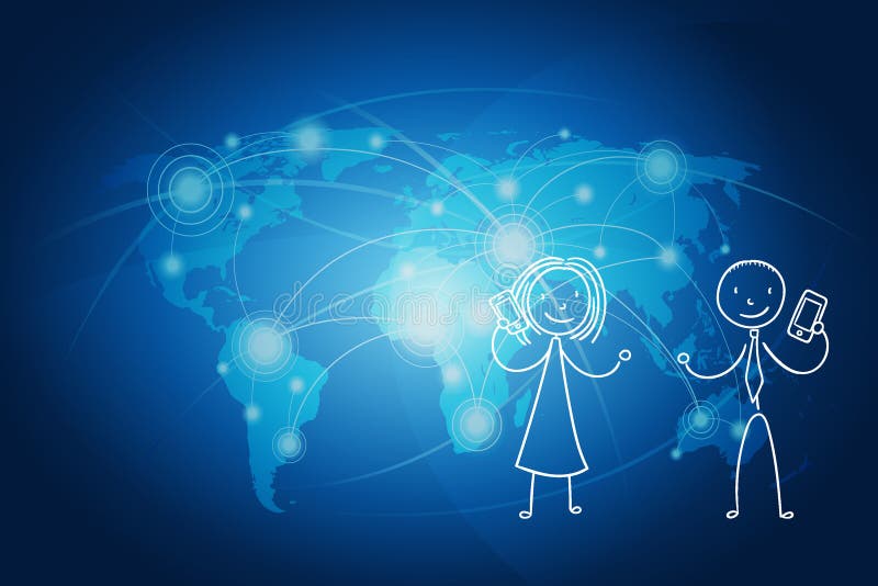 Business Communication Concept. Stock Illustration - Illustration of ...