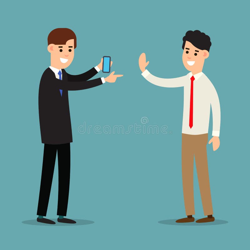 Business Communication. Cooperation Concept. Using Phone in Business ...