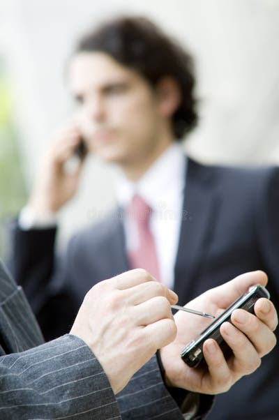Business Communication Devices Stock Image - Image of suit, mobile: 2190917