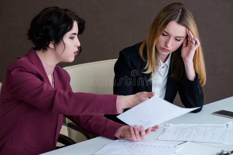 Business Communication Explain Discuss Document Stock Image - Image of ...