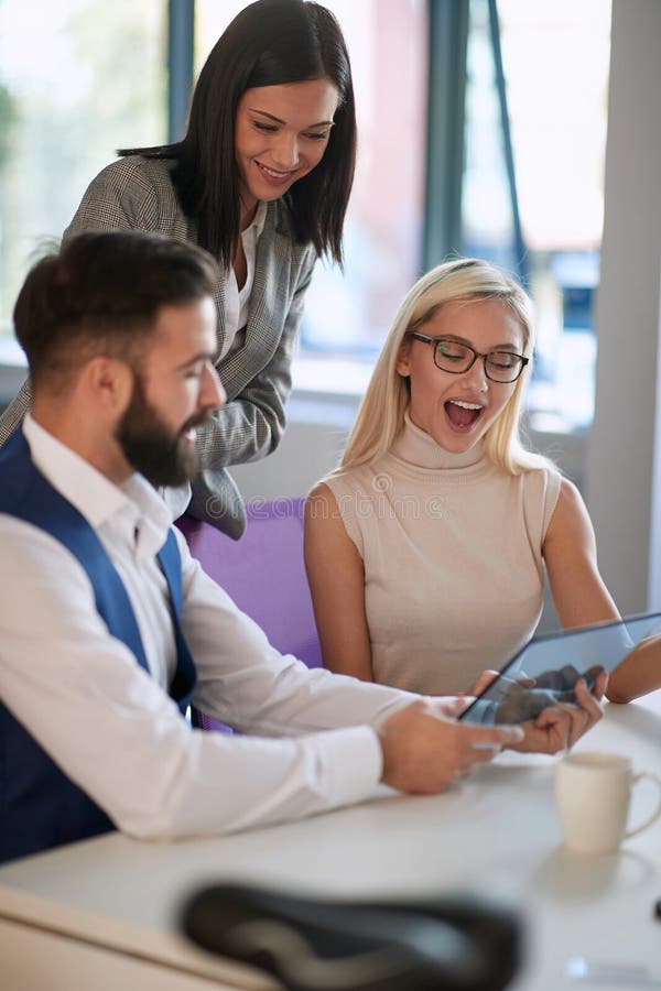 Business Communication on Global Network Connections. Business Team ...