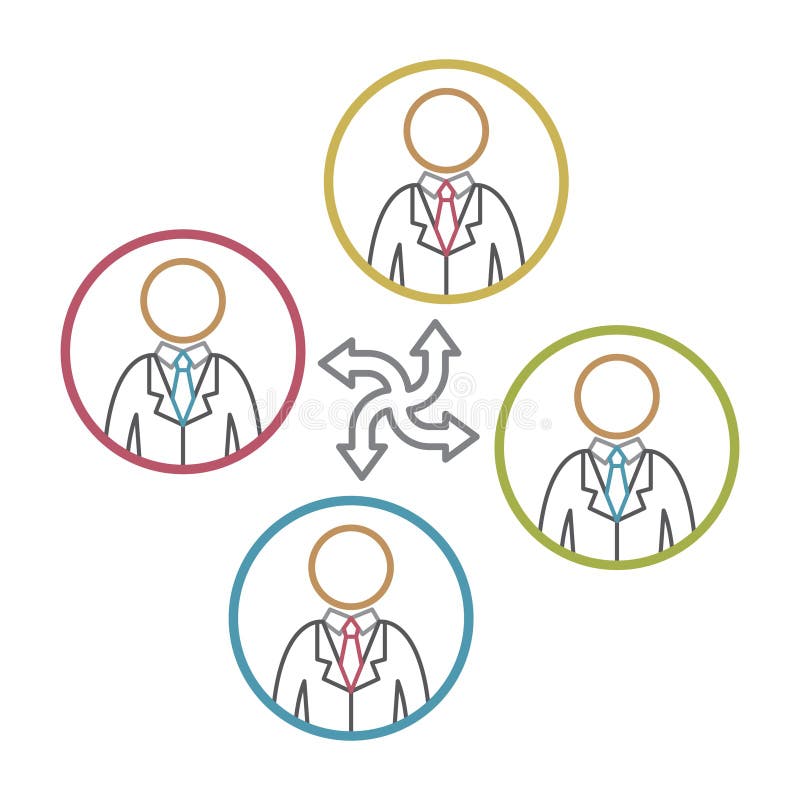 A Business Communication Illustration. Stock Vector - Illustration of ...