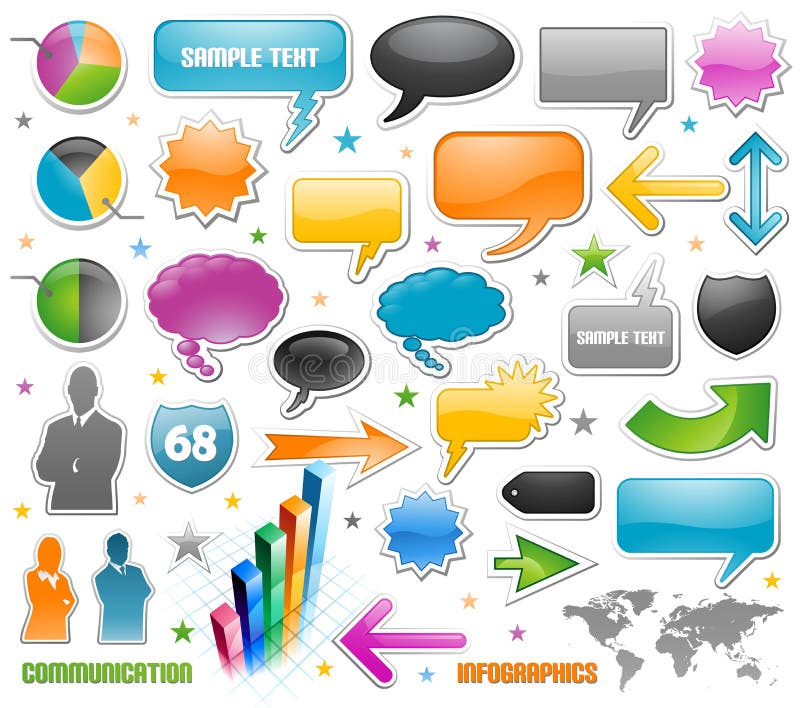 Business Communication Network Icons Stock Vector - Illustration of ... Business Communication Network Icons Stock Vector - Illustration of ...