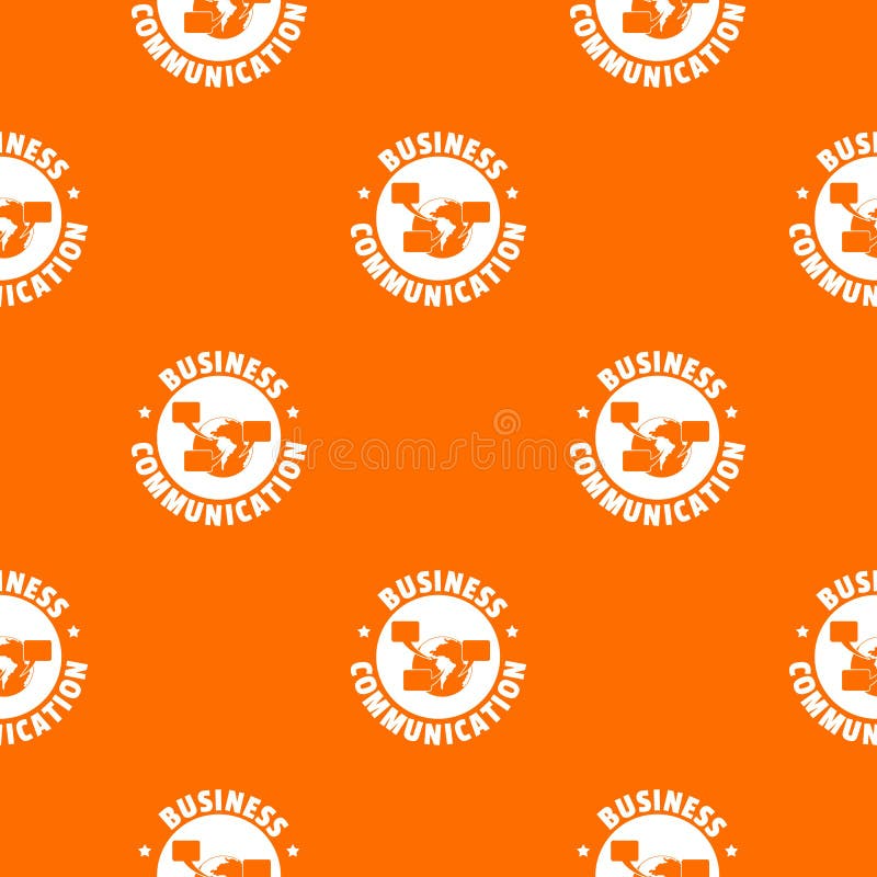 Business Communication Pattern Vector Orange Stock Vector ...