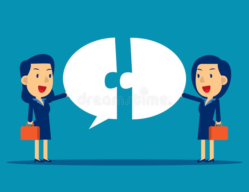 Business Communication with Speech Bubble. Concept Business Creation ...
