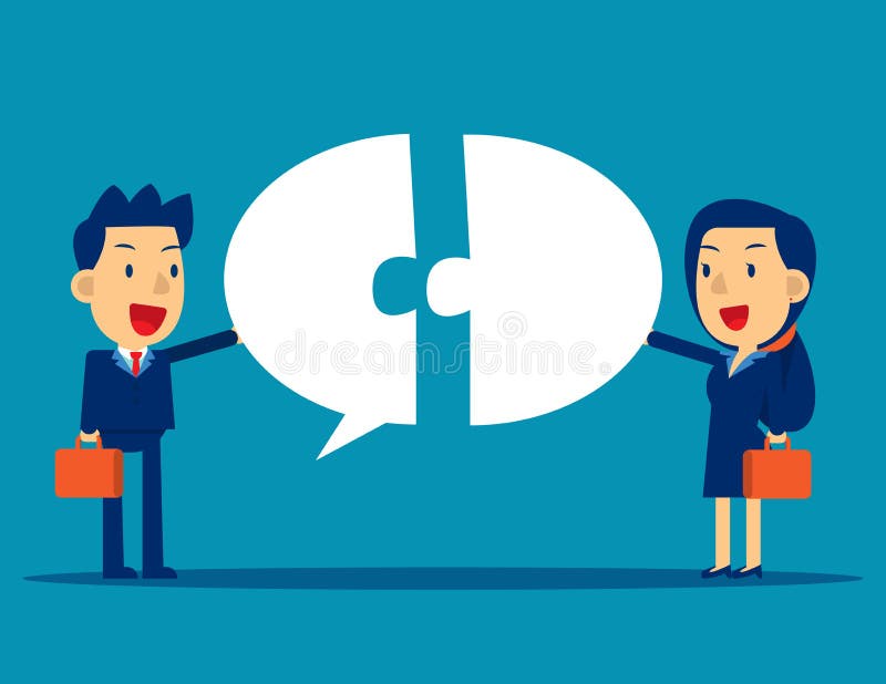 Business Communication with Speech Bubble. Concept Business Creation ...