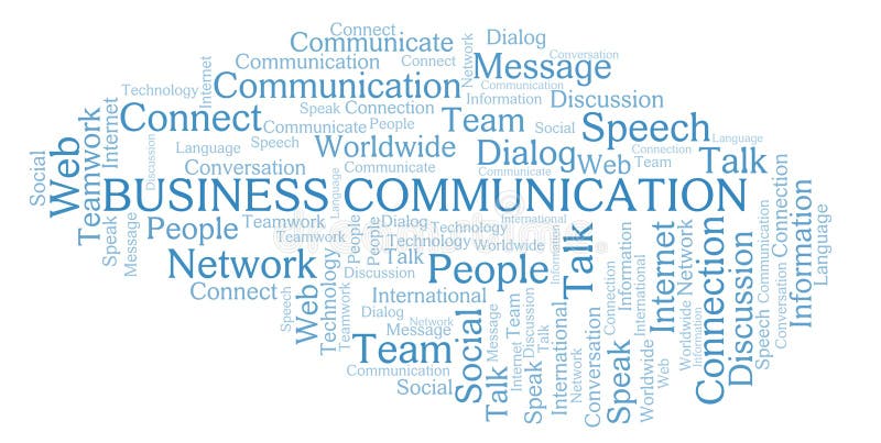 Business Communication Word Cloud. Stock Illustration - Illustration of ...