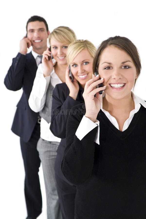 Business Communications Team Stock Image - Image of young, phones: 7653993