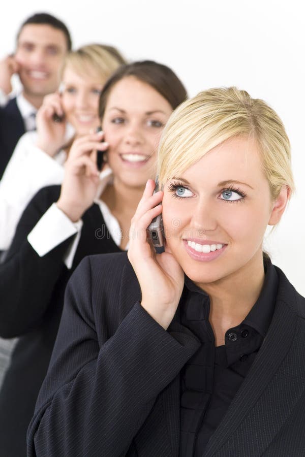 Business Communications Team Stock Image - Image of young, phones: 7653993