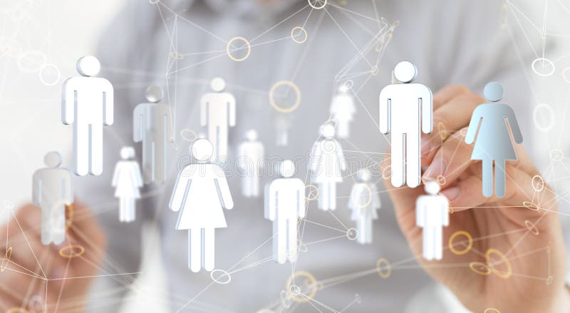 Business and Communications Group Digital Stock Illustration ...