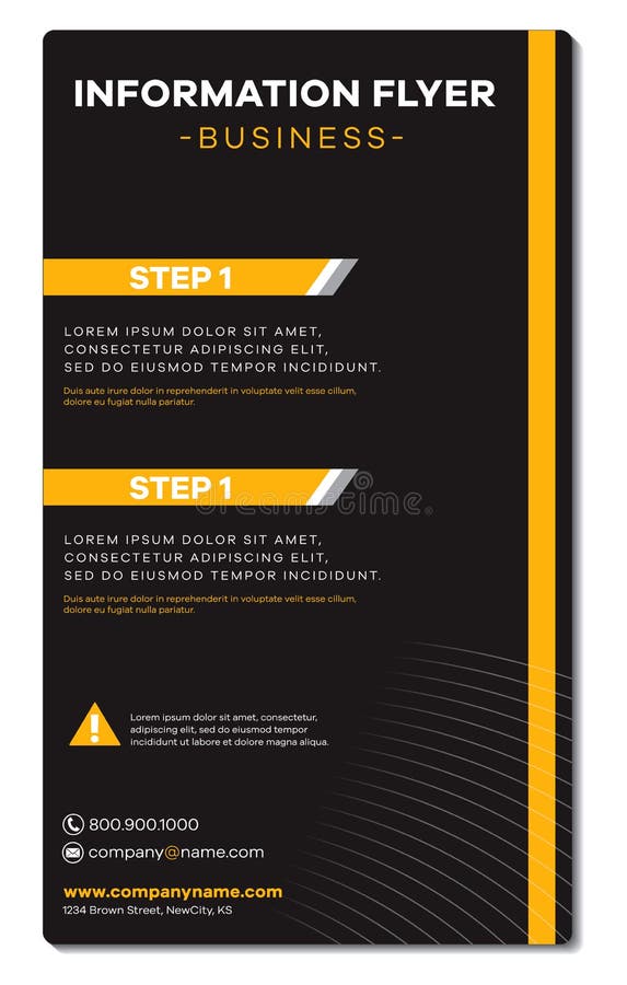 Business Company Information Flyer Template Stock Illustration ...