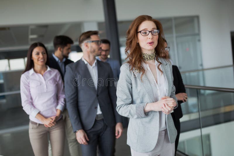 Business Company Staff Presentation at Office Building Stock Photo ...