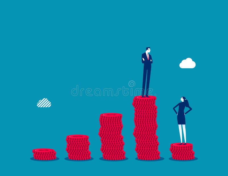 Business Comparison and Imbalance. Business Contrasts Vector Flat Style ...