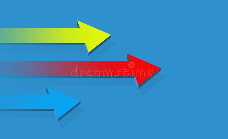 Business Competition. on the Arrow Path Stock Image - Image of movement ...