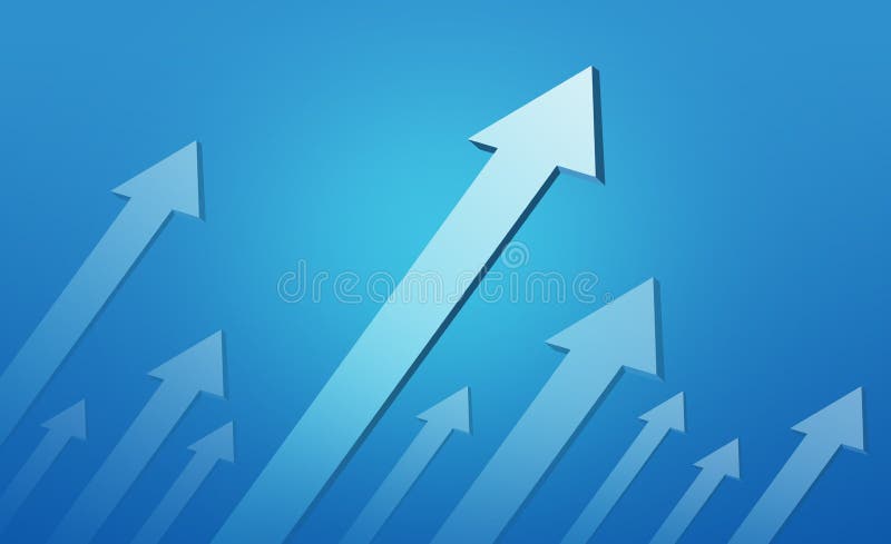 Business Competition. on the Arrow Path Stock Photo - Image of increase ...