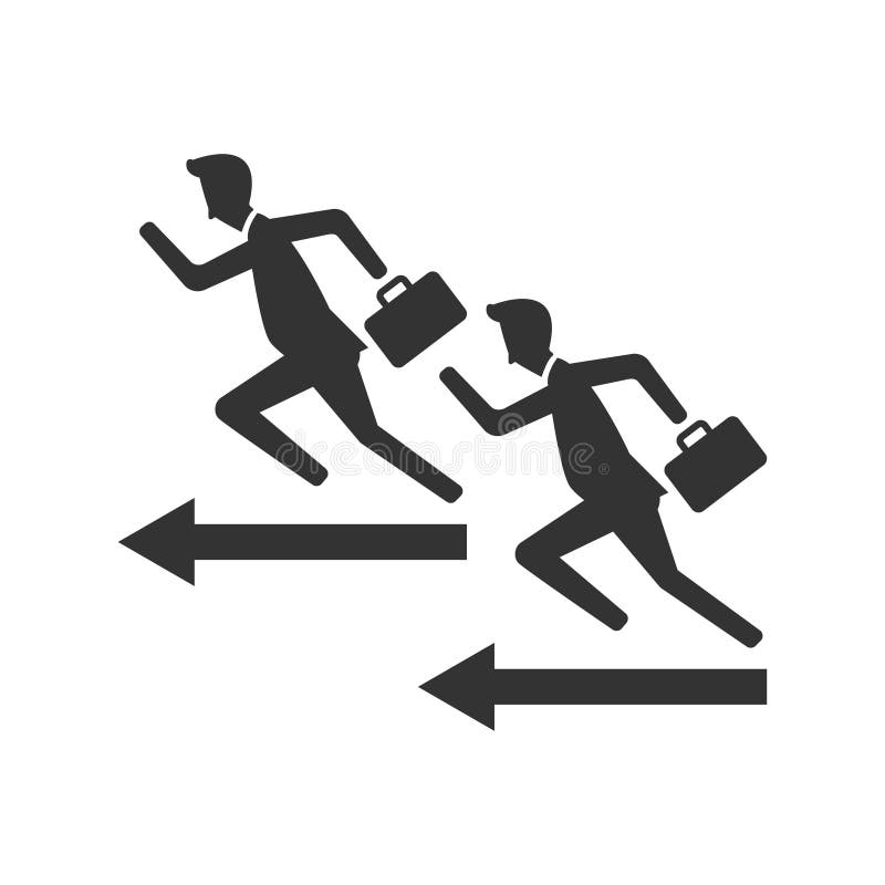 Business competition Icon stock vector. Illustration of competitors ...