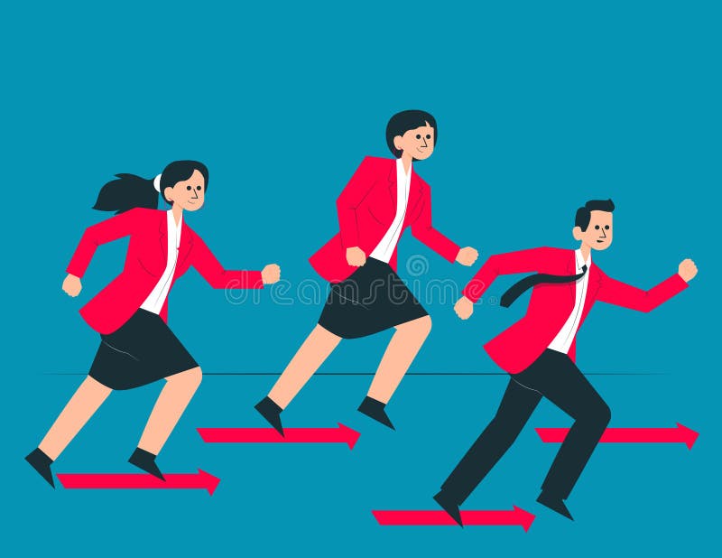 Business Competition. Performance Compared To Their Employees Concept ...