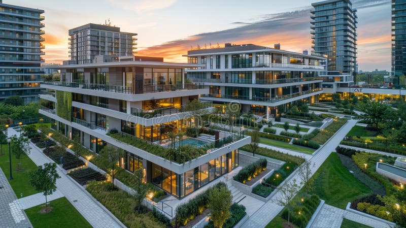 Business Complex Condo Real Estate Stock Photo - Image of condominium ...