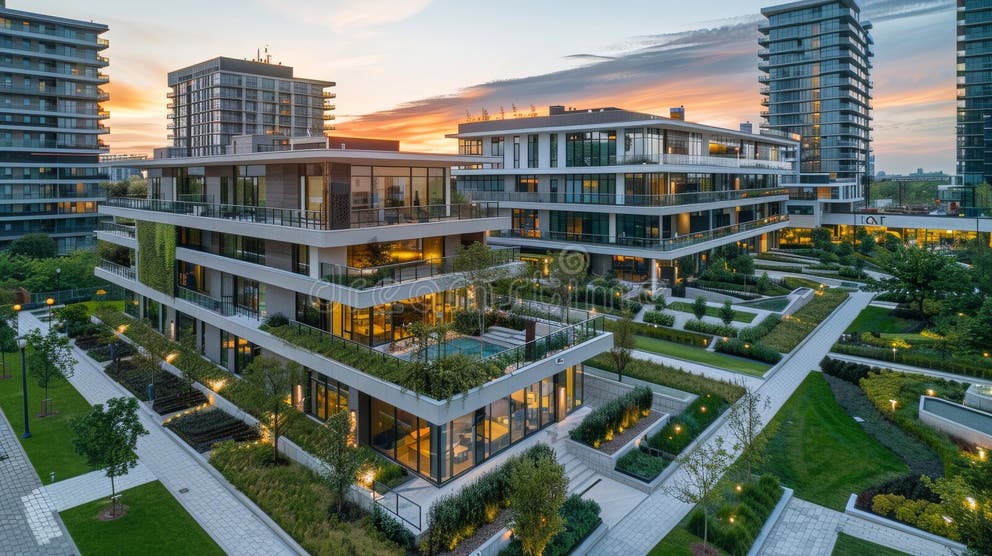 Business Complex Condo Real Estate Stock Photo - Image of condominium ...