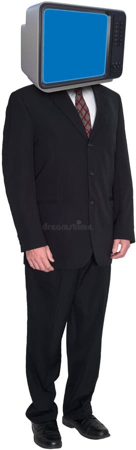 Businessman Computer Clown Isolated, Red Nose Stock Image - Image of ...