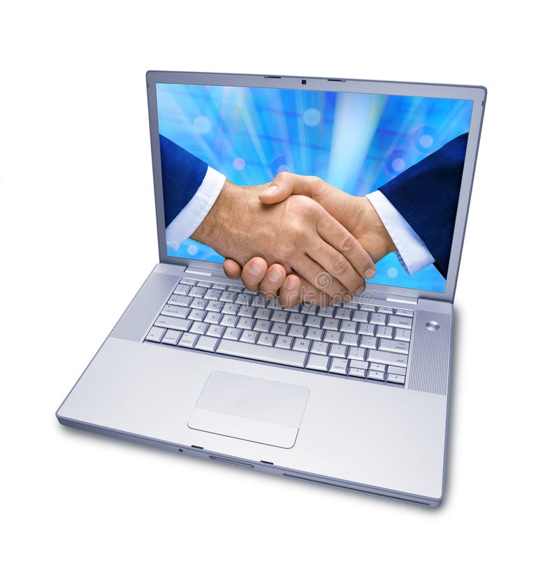 Business Computer Services Handshake Stock Photo - Image of etail ...