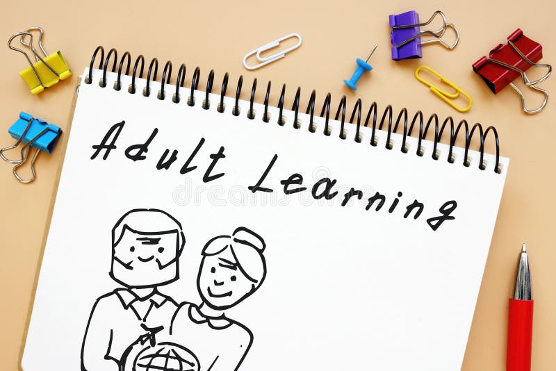 Business Concept about Adult Learning with Phrase on the Sheet Stock ...