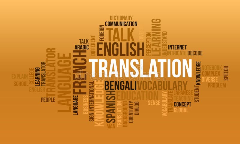 Translation Word Cloud Hand Writing Concept Stock Illustration ...