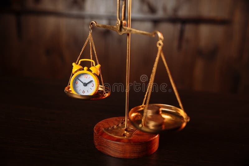 Business Concept. Balancing Time and Money Stock Photo - Image of ...