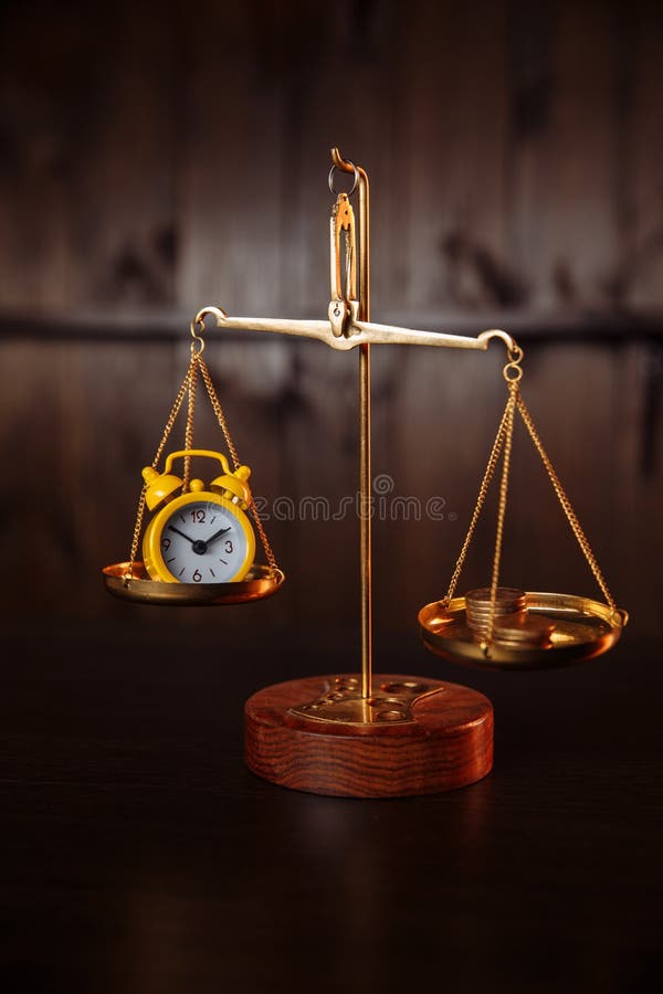 Business Concept. Balancing Time and Money Stock Photo - Image of ...