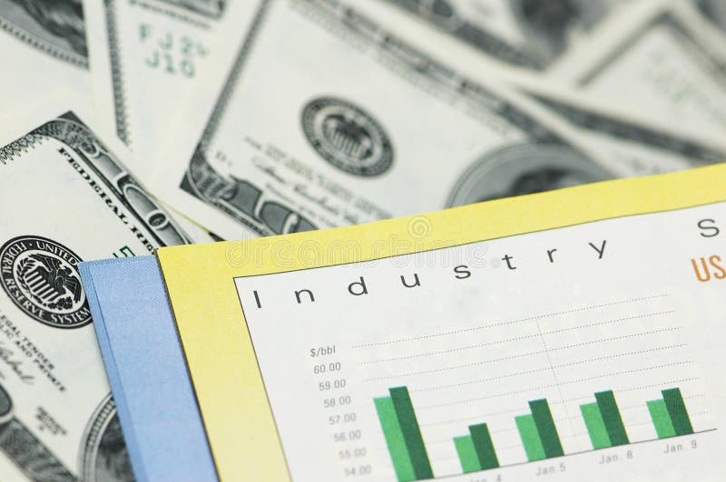 Business Concept - Bar Charts and Dollar Bank Notes Stock Photo - Image ...