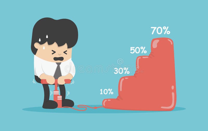 Business Concept Boost the Share of Difficulties Stock Vector ...