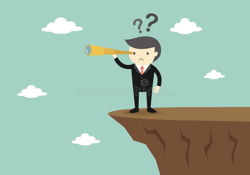 Business Concept, Boss/Businessman Using His Telescope Looking for ...