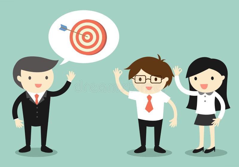 Business Concept, Boss Talking about Target. Stock Vector ...
