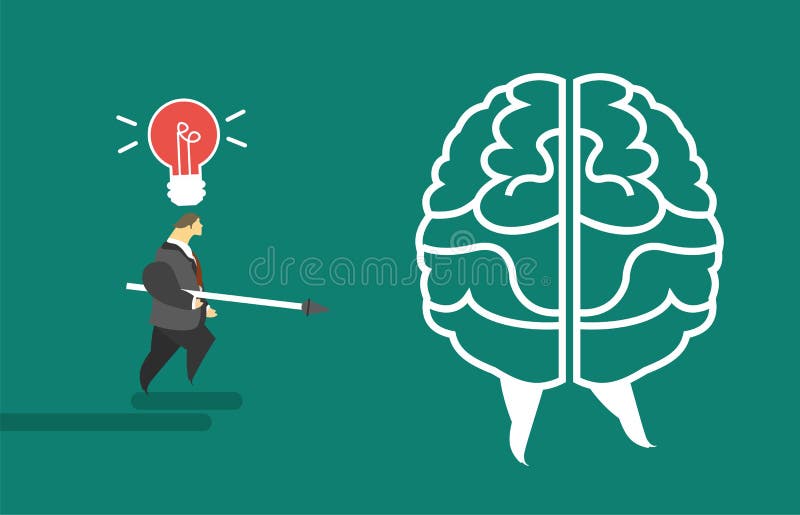 Business concept brain stock vector. Illustration of businessman - 49664610