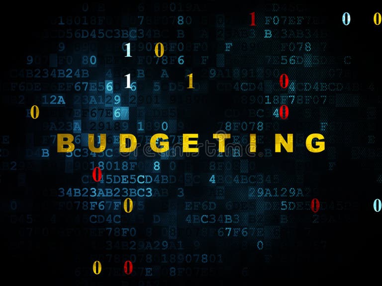 Business Concept: Budgeting on Digital Background Stock Illustration ...