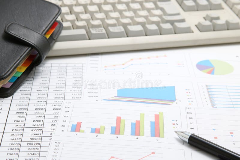 Business Concept. Business Documents, Personal Organizer, and Pen with ...