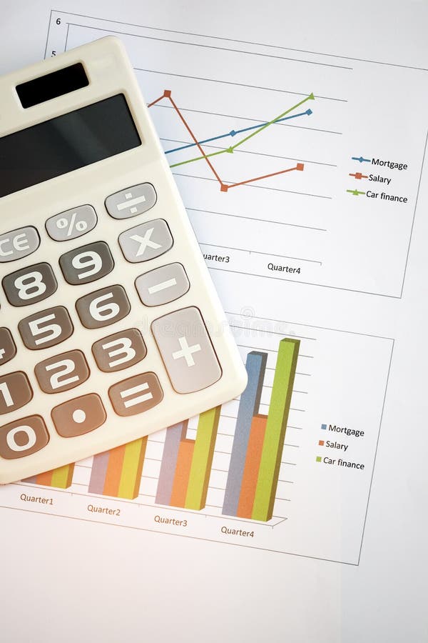 Business Concept,Calculator on Chart Paper. Stock Image - Image of ...