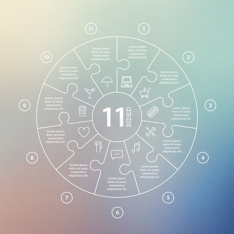 Puzzle Circle Infographic, Diagram with Options Stock Vector ...