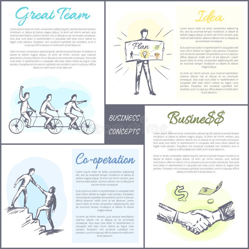 Business Concept Collection Vector Illustration Stock Vector ...